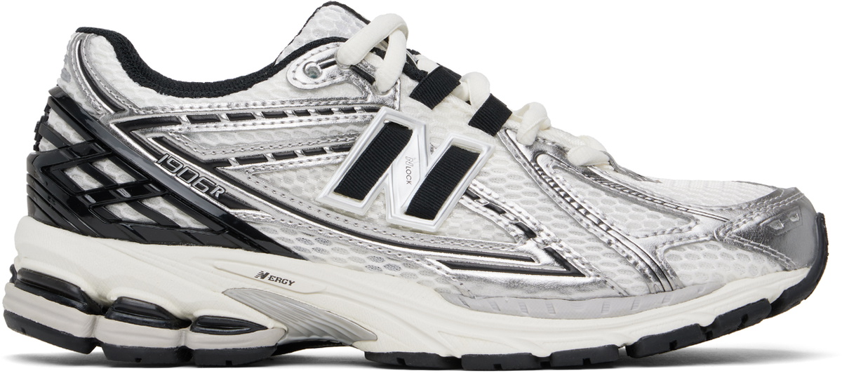 New Balance White & Silver 1906R Sneakers New Balance