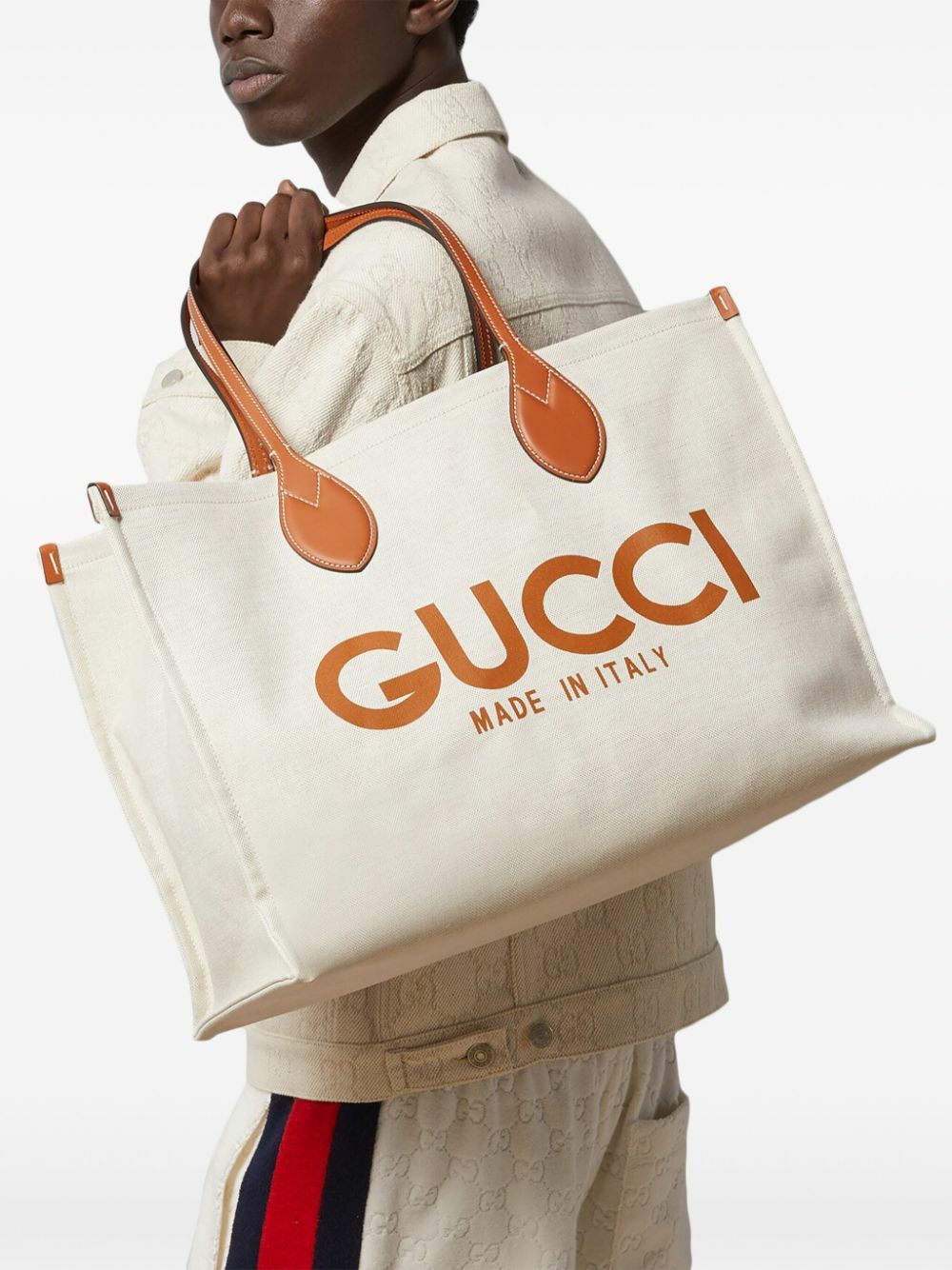GUCCI - Large Canvas Tote Bag Gucci