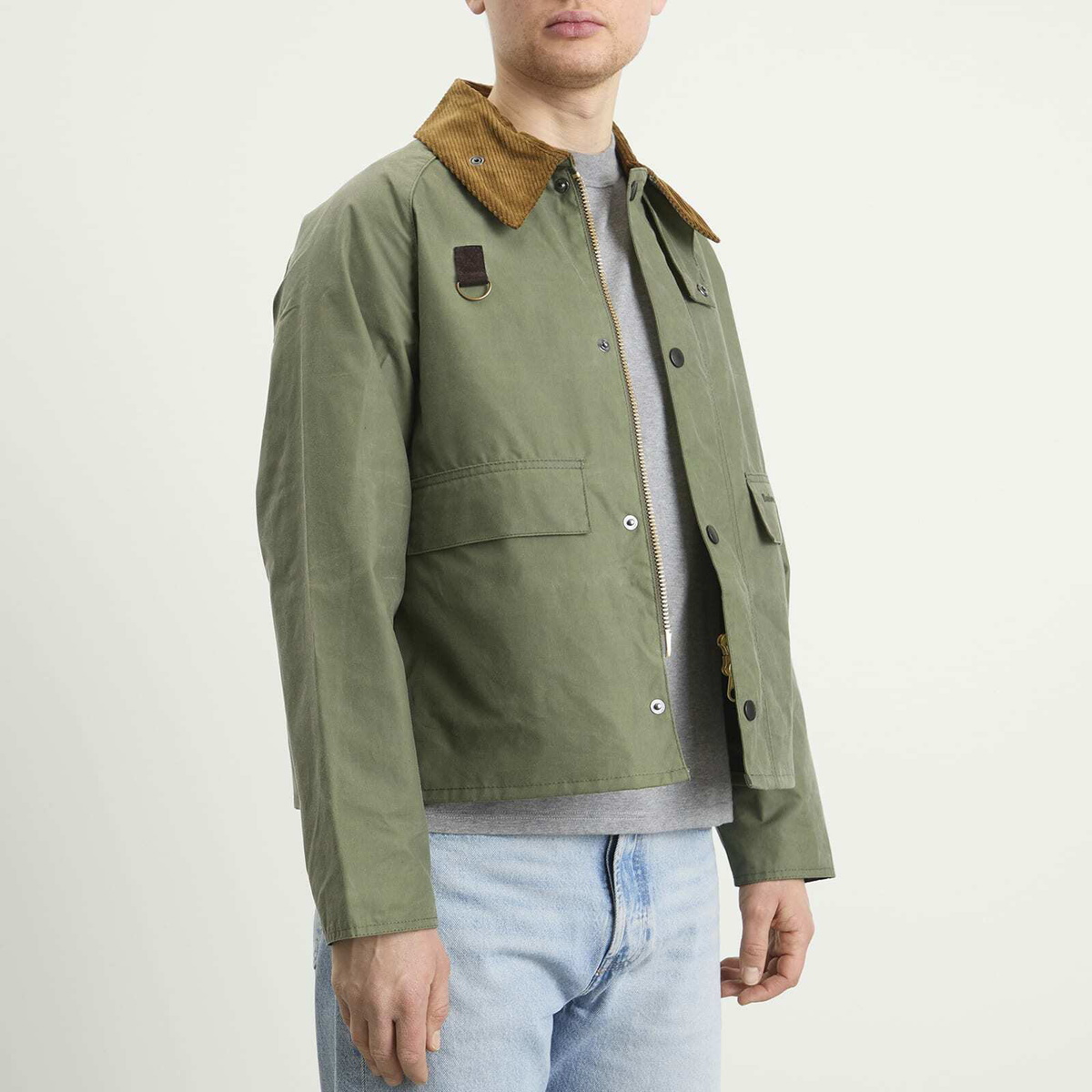 Barbour Men's Spey Wax Jacket in Light Moss Barbour