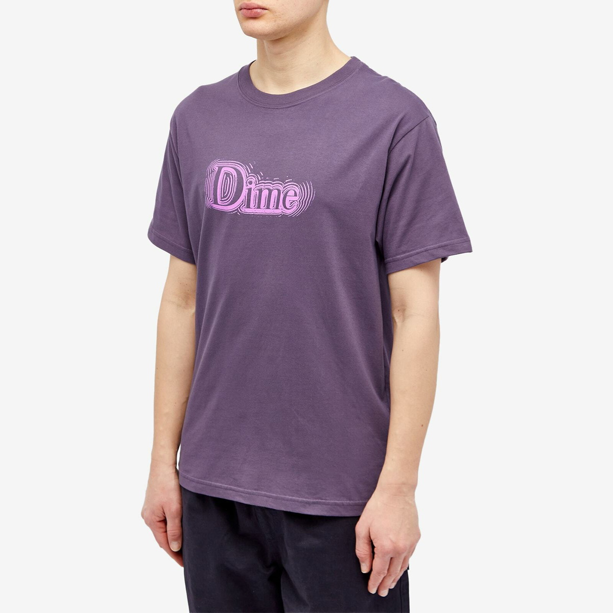 Dime Men's Classic Noize T-Shirt in Dark Purple Dime