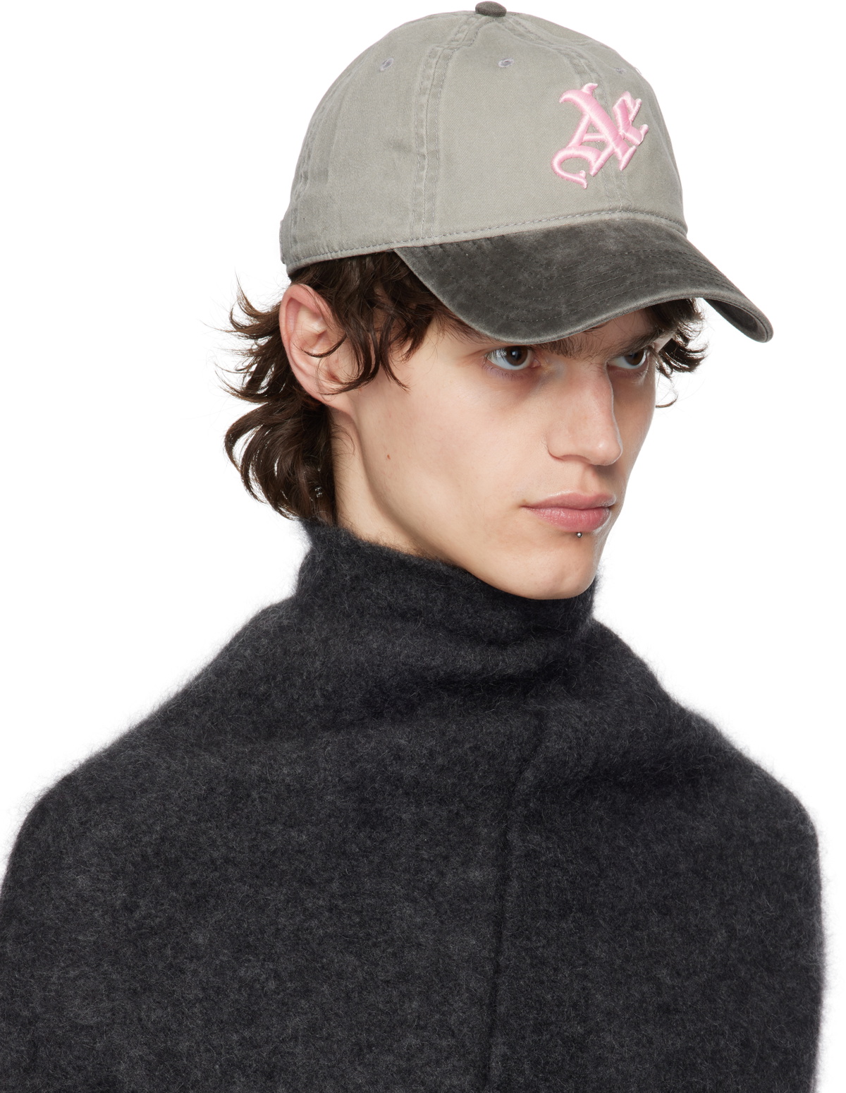 AARON ESH Gray 'AE' Cap Aaron Esh