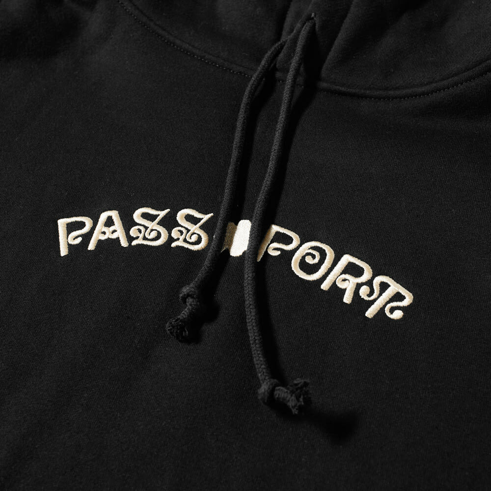 Pass~Port Men's Sham Embroidery Hoody in Black Pass~Port