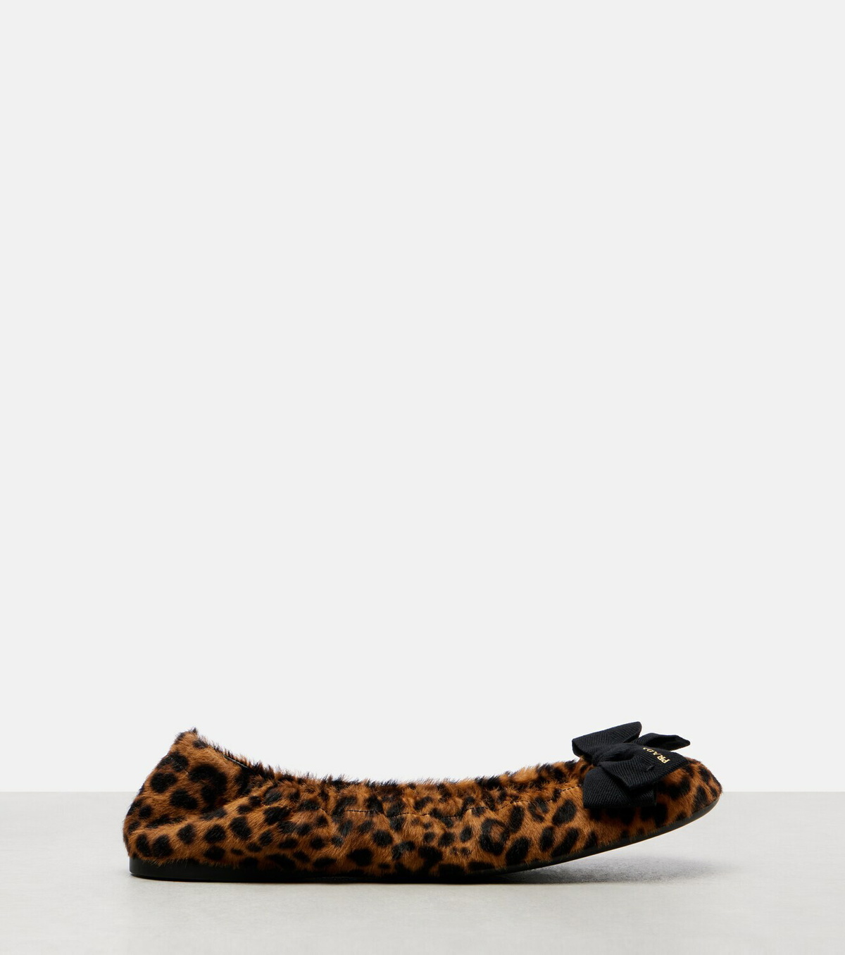 Prada Leopard-print calf hair ballet flats Prada