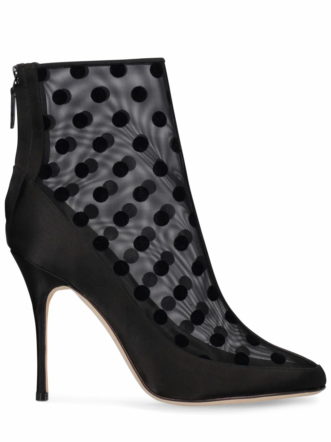 MANOLO BLAHNIK - 105mm Mukinka Mesh Ankle Boots Manolo Blahnik