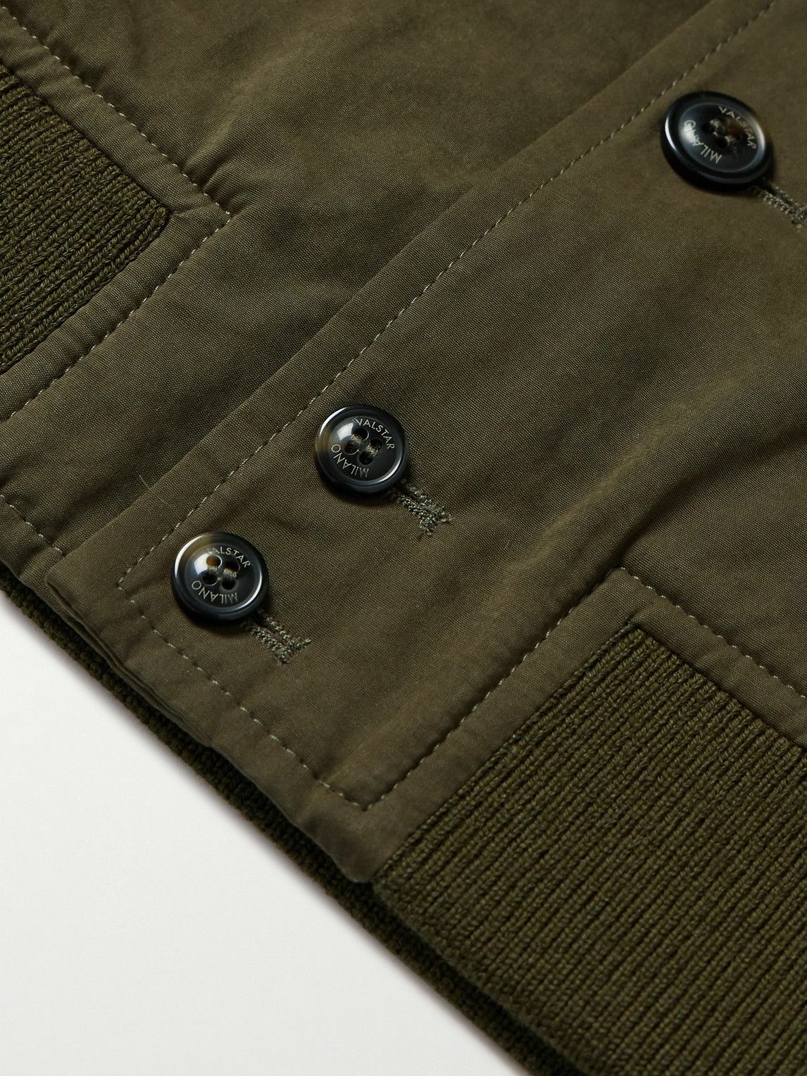 Valstar - Valstarino Padded Waxed Shell Bomber Jacket - Green Valstarino