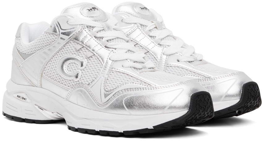 Coach 1941 Silver & White C301 Sneakers Coach 1941