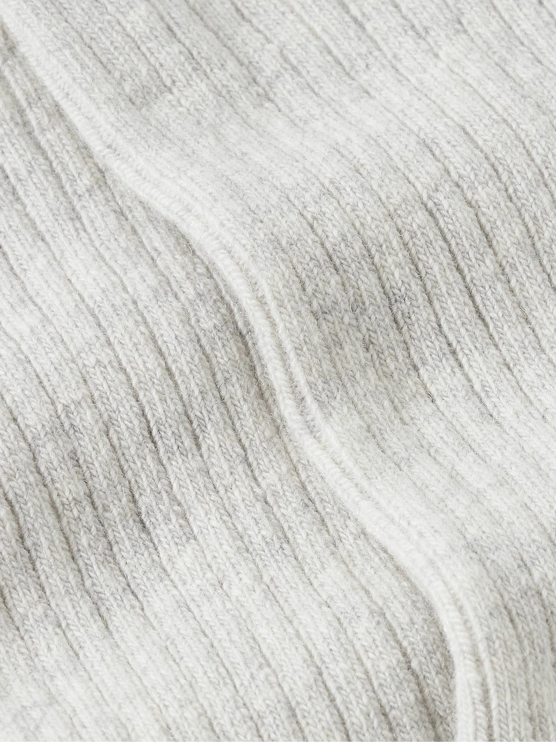 Hanro - Ribbed-Knit Socks - Gray Hanro