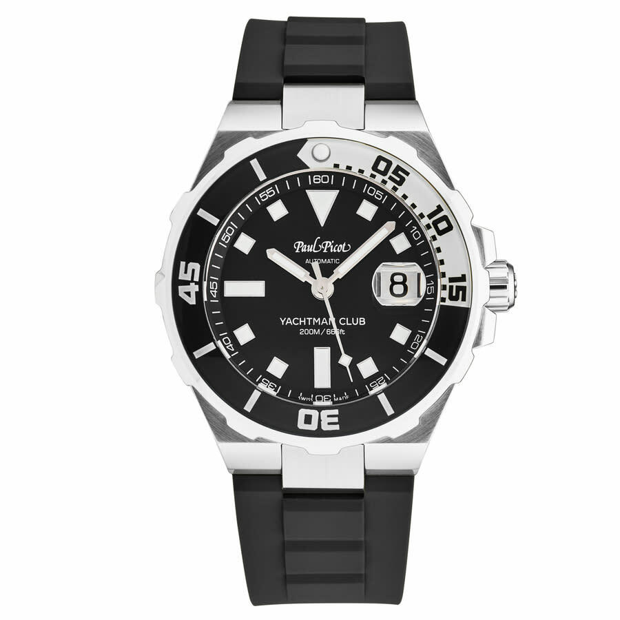 Paul Picot Yachtmanclub Automatic Black Dial Mens Watch P1251NBL.SG ...