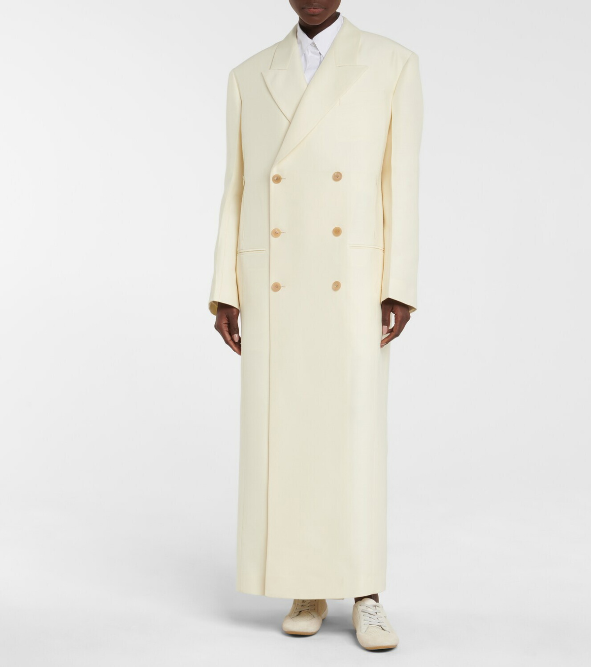 The Row Catena wool and silk double-breasted coat The Row