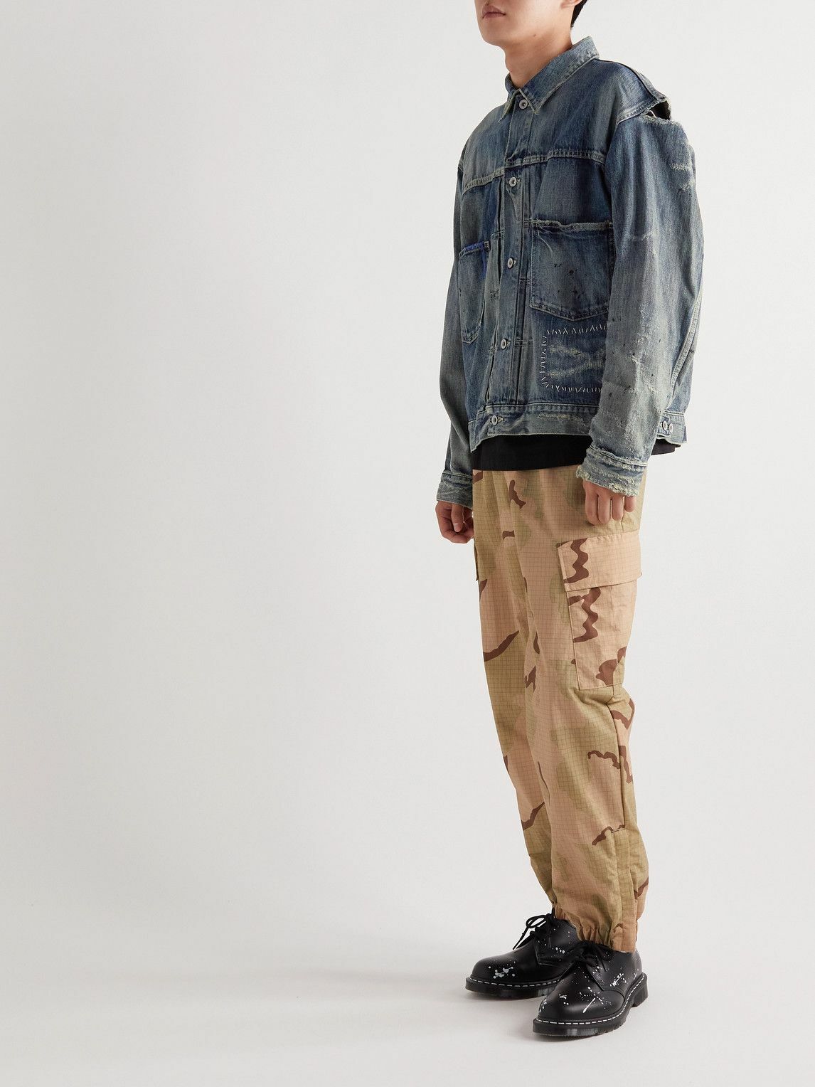 Neighborhood - Type-2 Distressed Denim Jacket - Blue Neighborhood