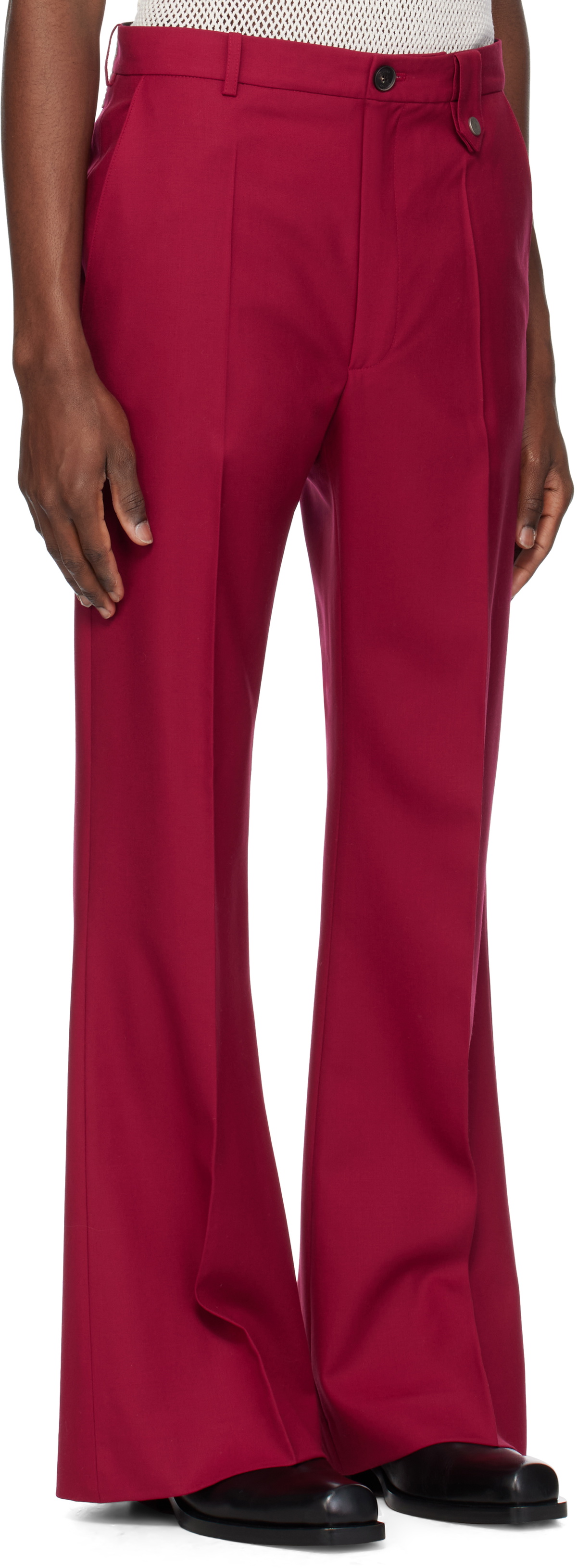 EGONlab SSENSE Exclusive Burgundy Samy Trousers EGONlab