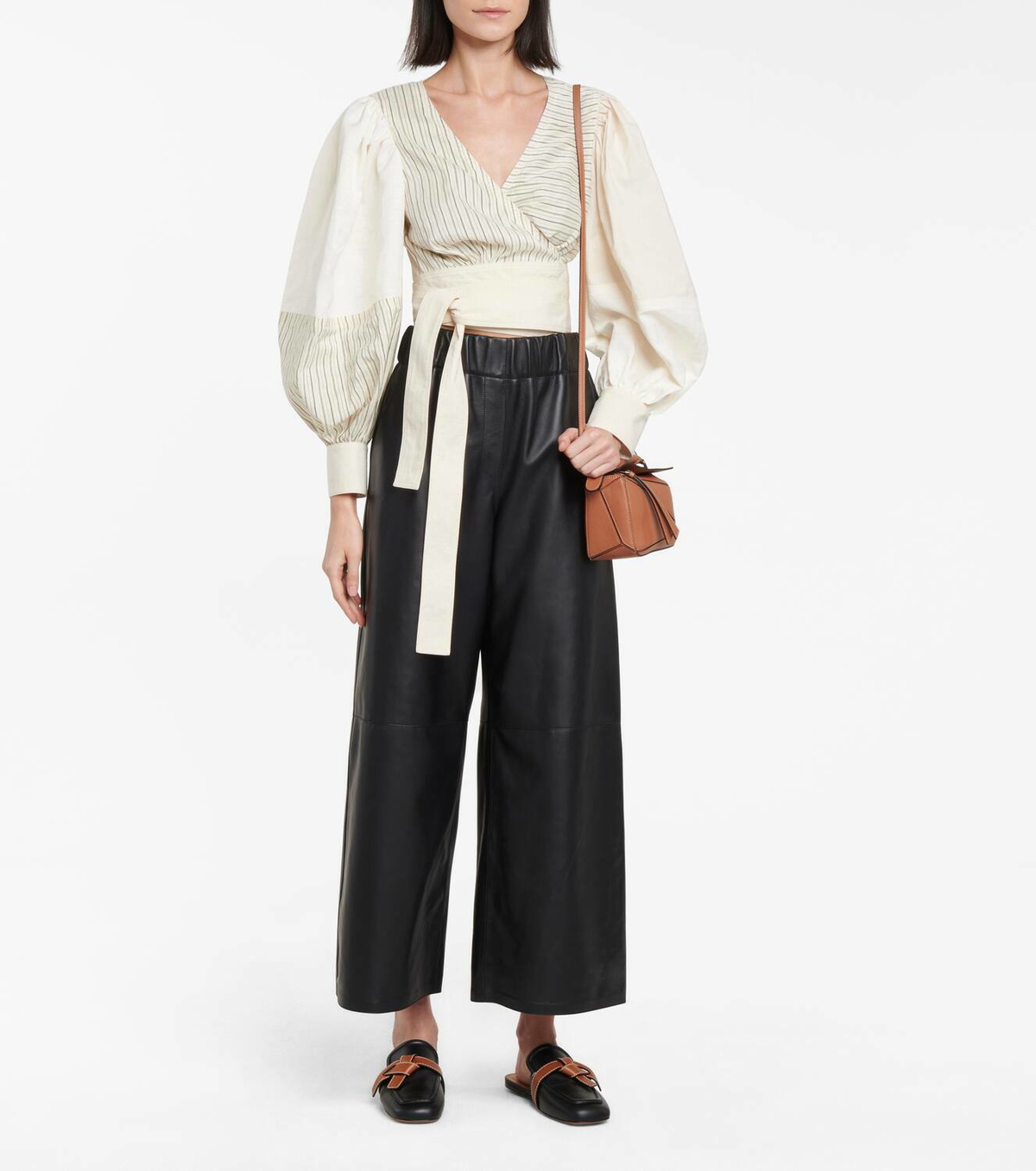 Loewe Puff sleeve wrap top Loewe
