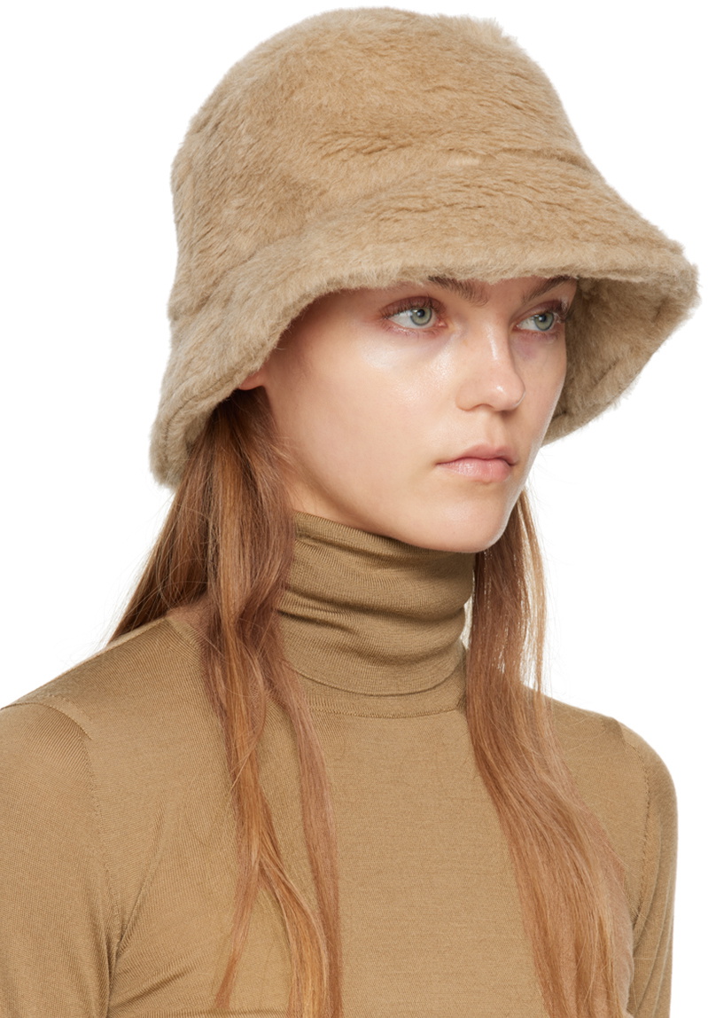 Max Mara Tan Figural Hat Max Mara