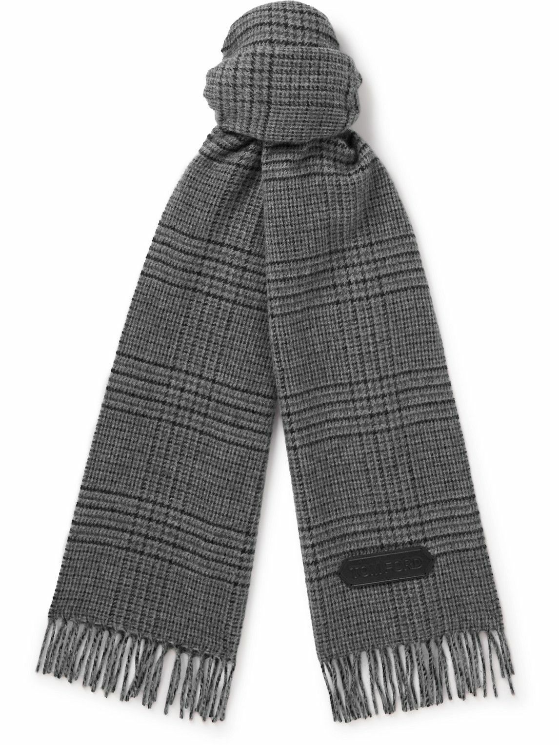 TOM FORD - Prince of Wales Checked Wool and Cashmere-Blend Scarf TOM FORD
