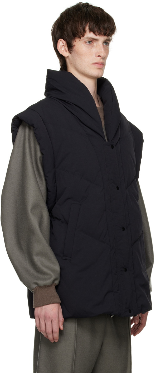 rito structure Black Shawl Collar Vest rito structure