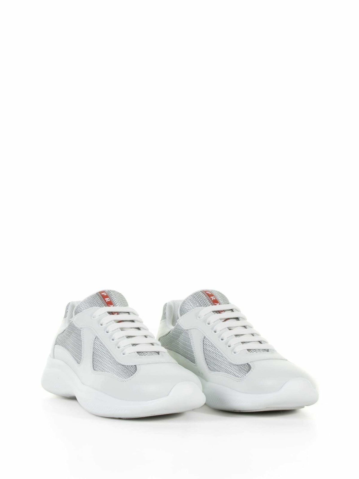 Prada Americas Cup Sneakers With Linea Rossa Logo Prada