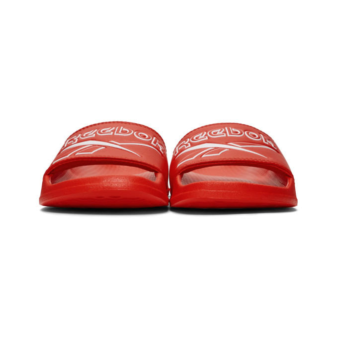 Reebok Classics Red Classic Slides Reebok Classics