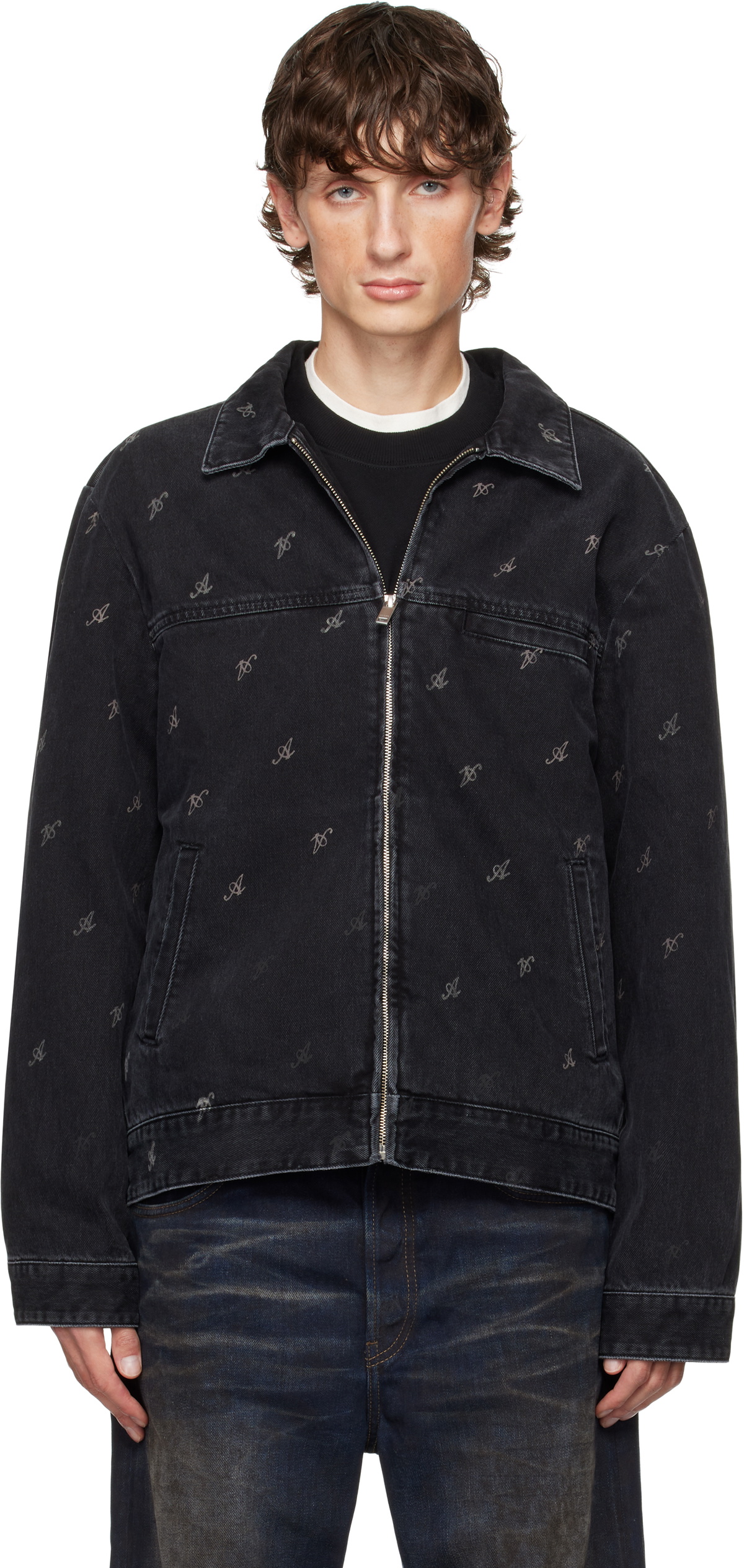 Axel Arigato Black Signature 'A' Denim Jacket Axel Arigato