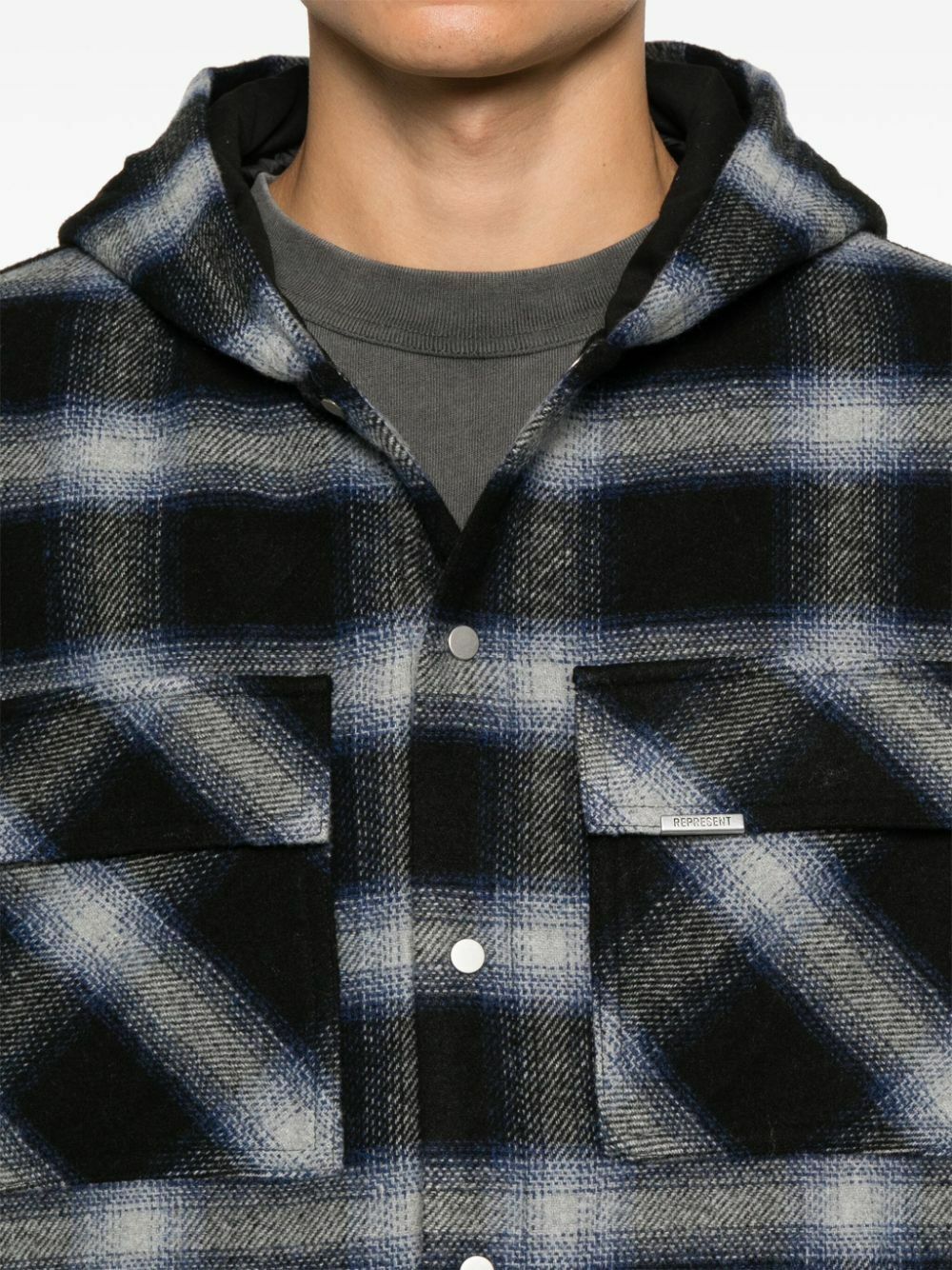 Represent Blue Hooded Jacket Represent