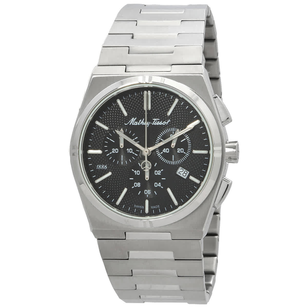 Mathey-Tissot Zeus Chronograph Quartz Black Dial Mens Watch H118CHAN ...