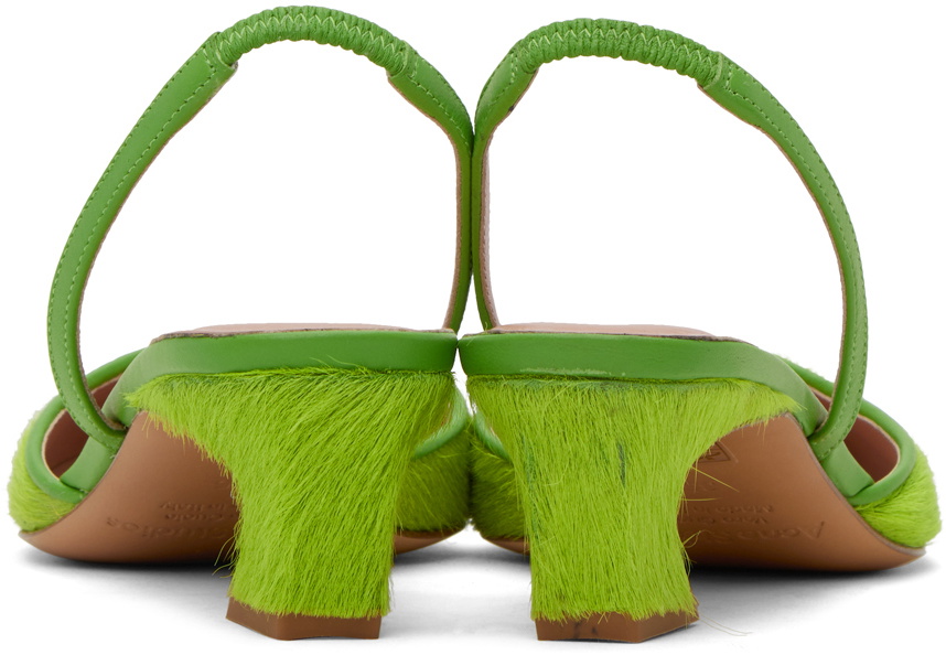 Acne Studios Green Slingback Heels Acne Studios