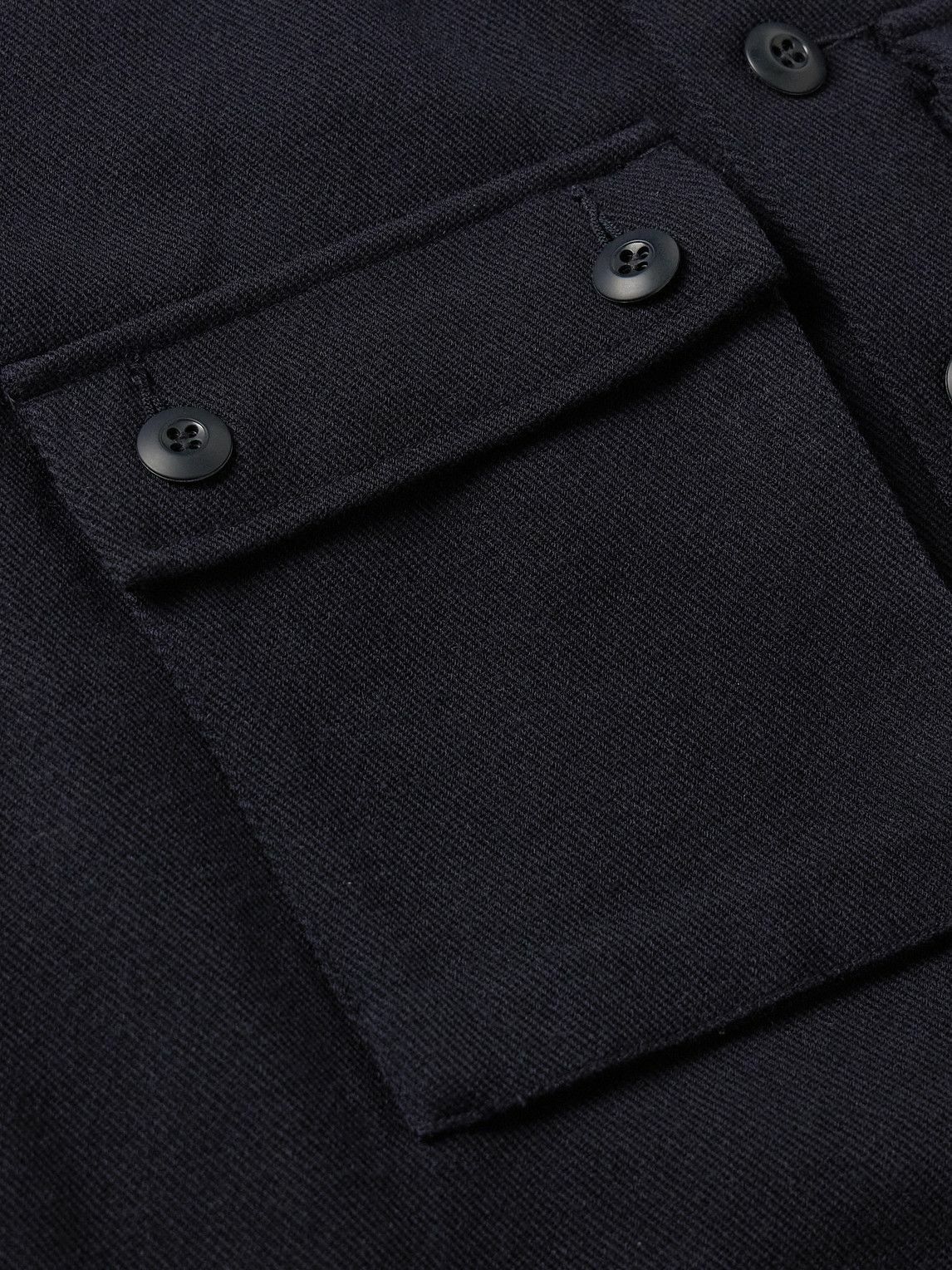 Beams Plus - Wool-Twill Overshirt - Blue Beams Plus