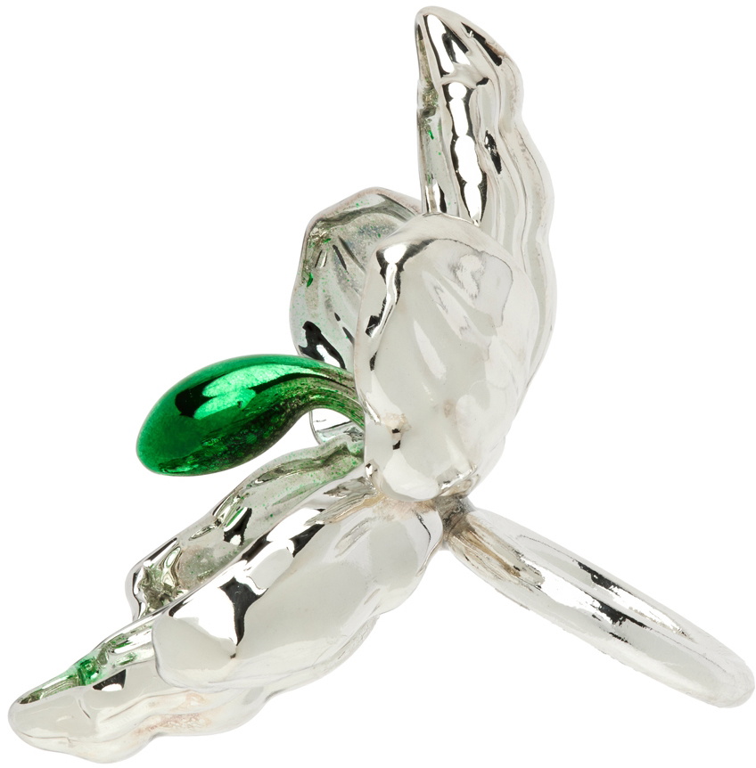 HUGO KREIT SSENSE Exclusive Silver Iris Ring Hugo Kreit