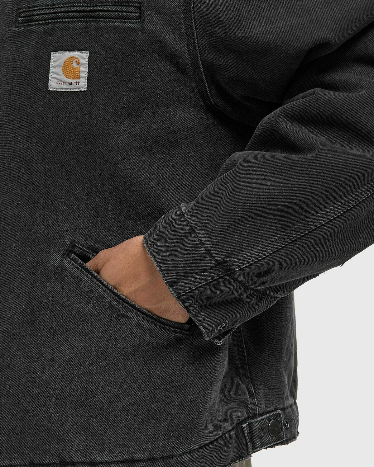 Carhartt WIP OG Detroit Jacket Grey Mens Denim Jacket Carhartt WIP
