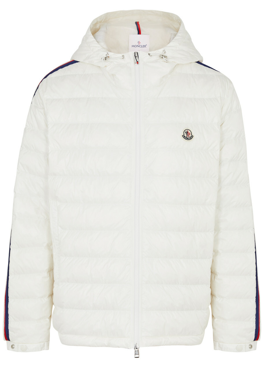 Moncler Agout Quilted Shell Jacket Off White 3, Men's Designer Shell ...