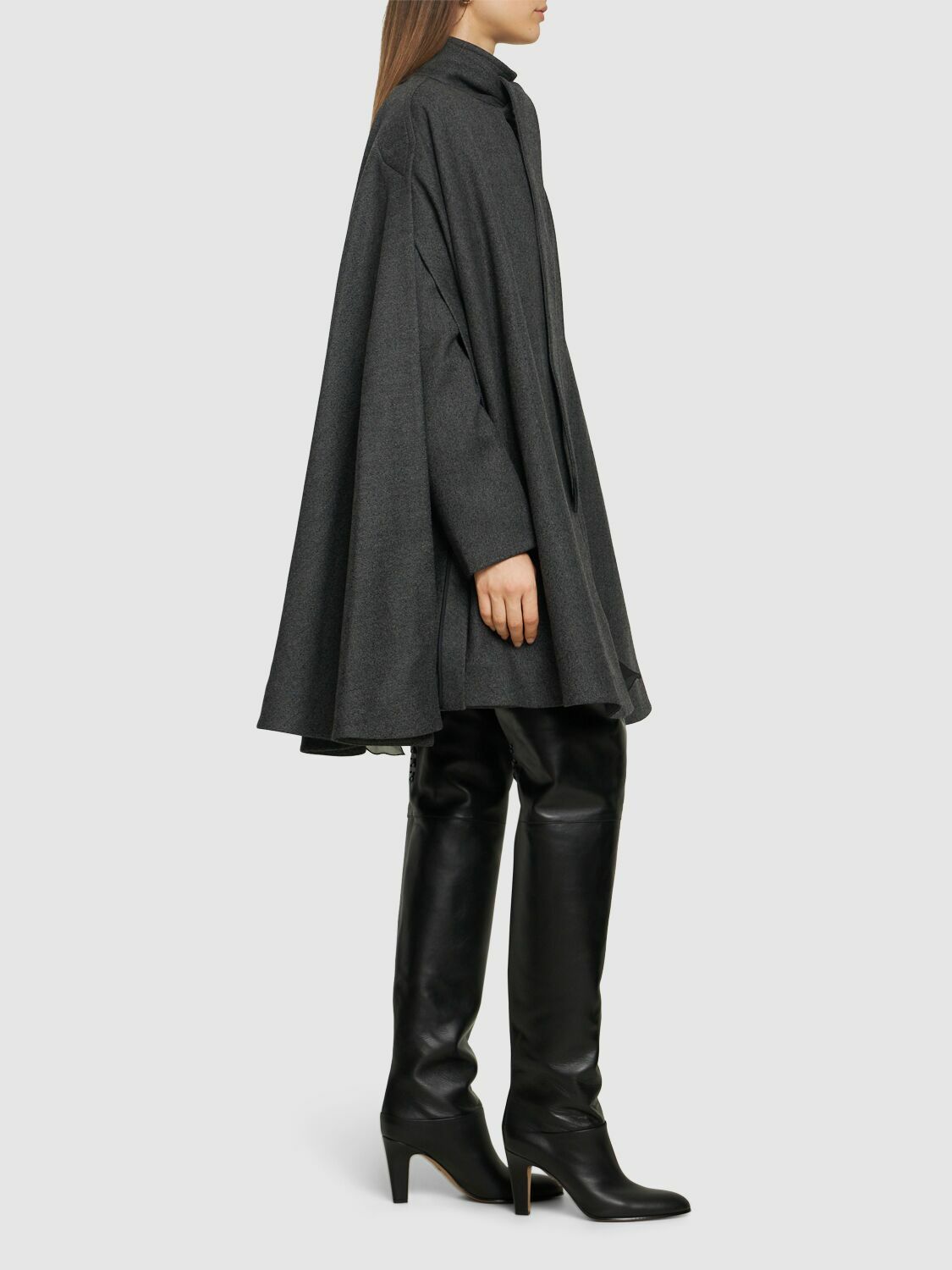 CHLOÉ Wool & Cashmere Cape Coat Chloe