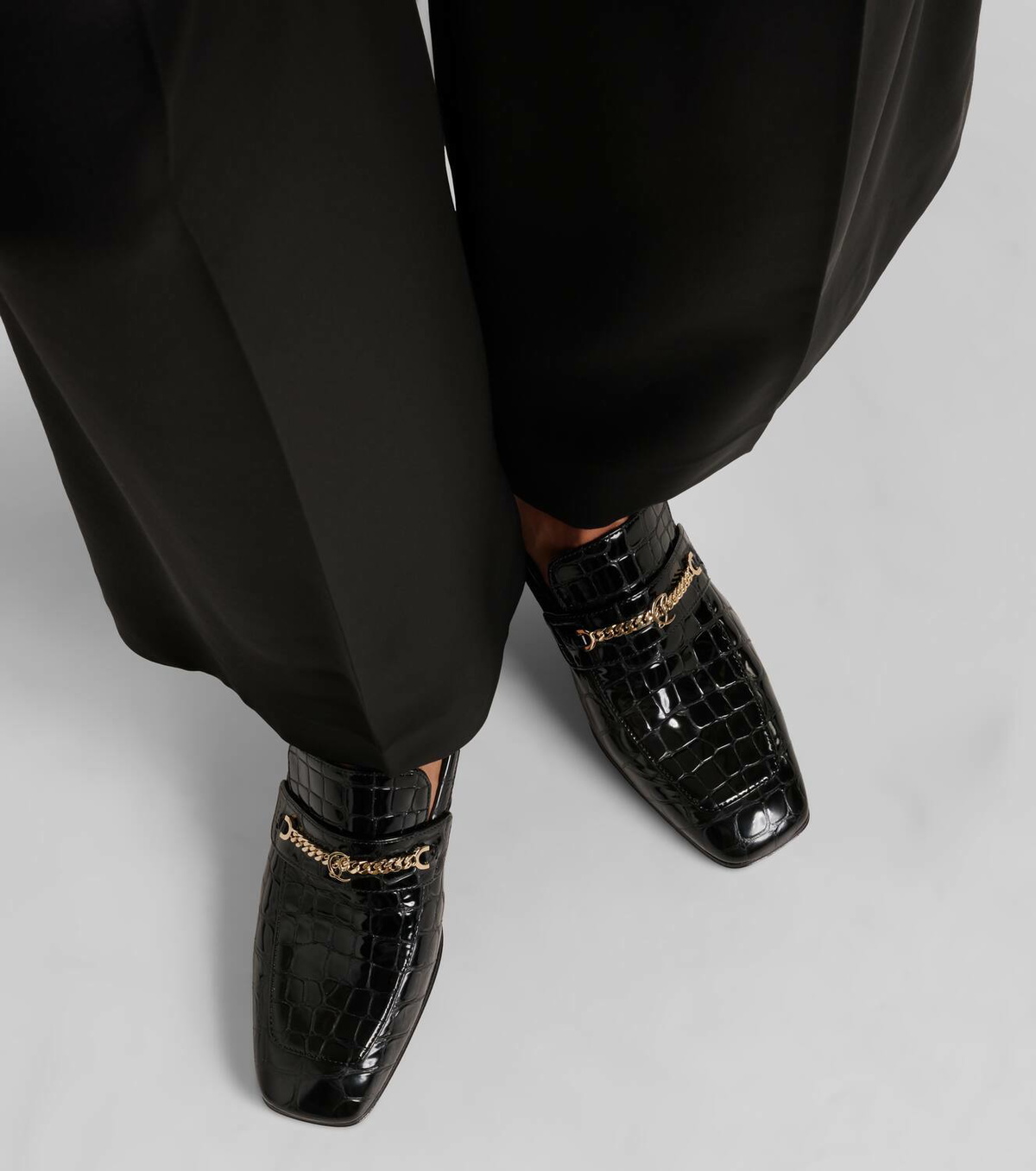 Christian Louboutin MJ Moc croc-effect leather loafers Christian Louboutin