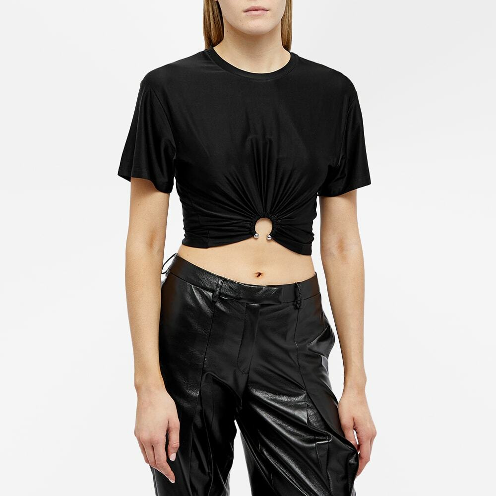 Paco Rabanne Women's Piercing Crop Top in Black Paco Rabanne