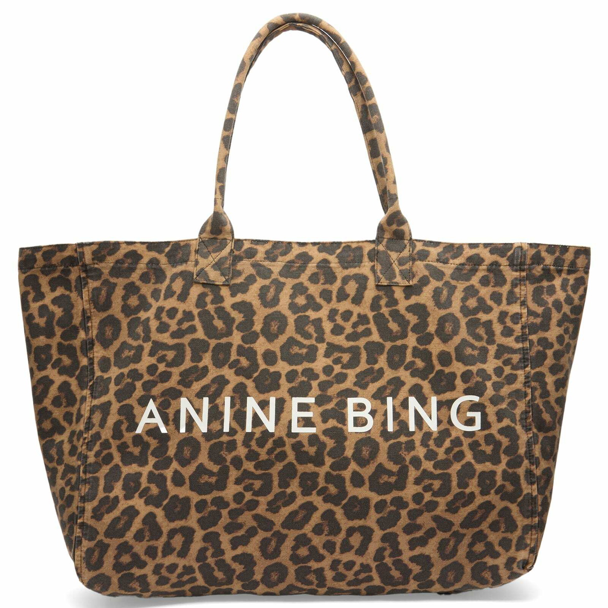 Anine Bing Women's Leo Canvas Tote Bag in Leopard ANINE BING