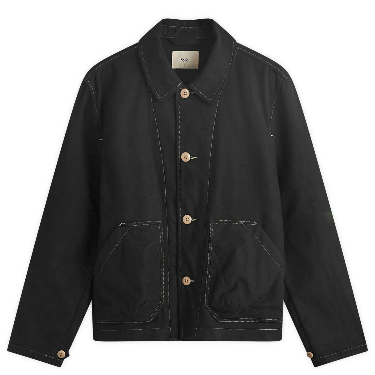 Folk Men's Prism Jacket in Black Moleskin Folk