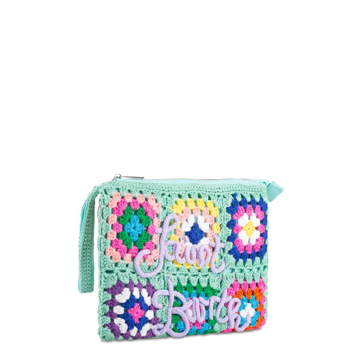 MC2 Saint Barth Parisienne Water Green Crochet Pouch Bag With Saint ...