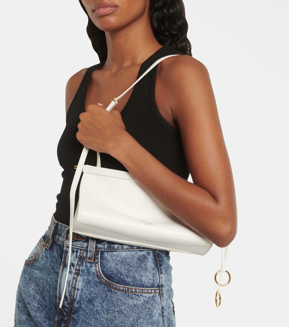 Alaïa Le Click East West Small leather shoulder bag ALAÏA