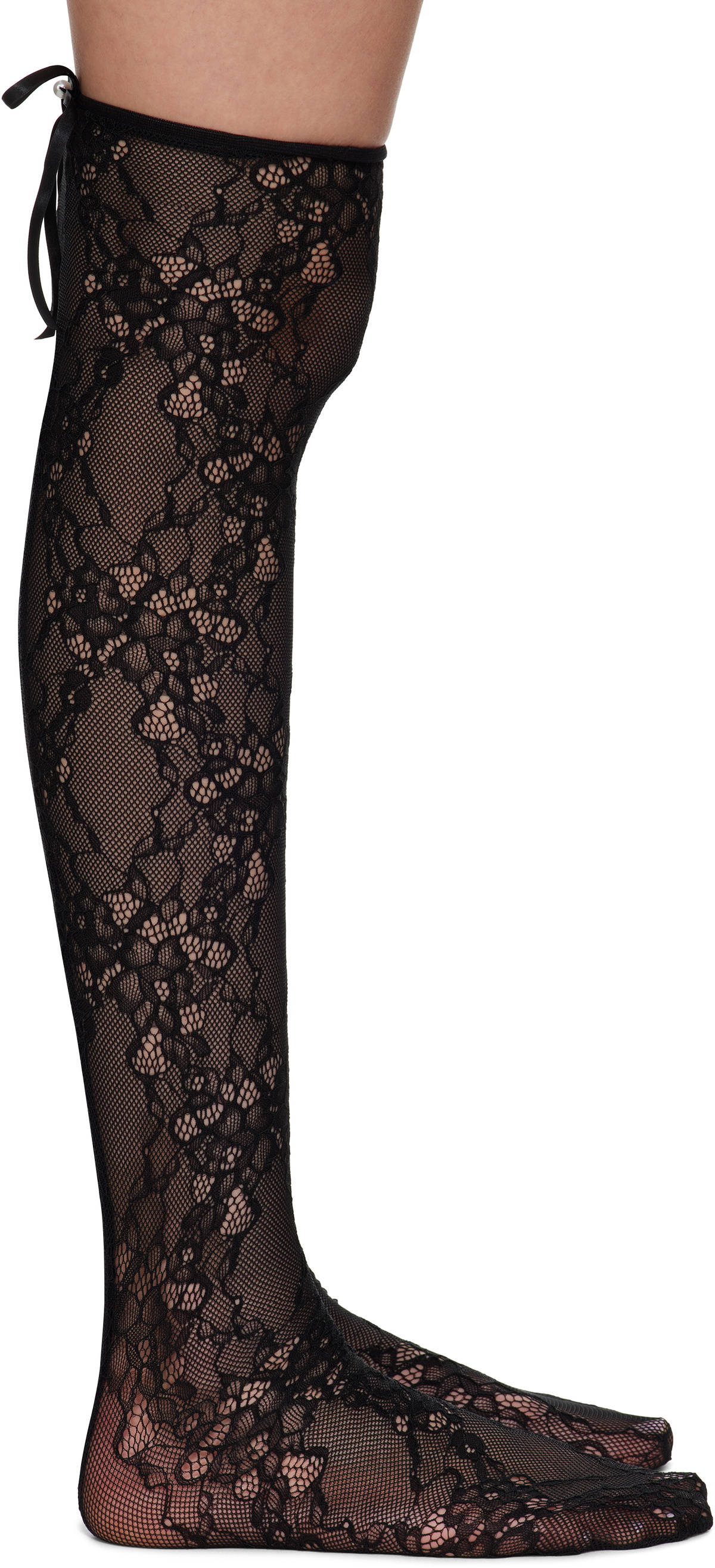 AMBUSH Black Lace Ribbon Socks Ambush