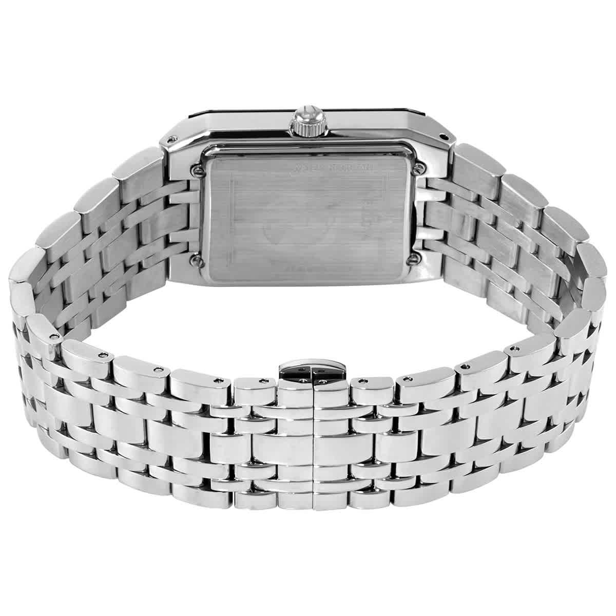 Bulova Quadra Quartz Diamond Black Dial Mens Watch 96D145 Bulova