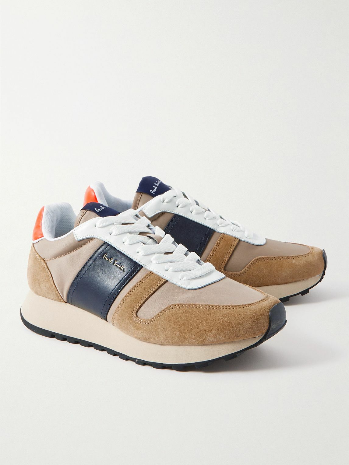 Paul Smith - Eighties Suede, Leather and Shell Sneakers - Brown Paul Smith