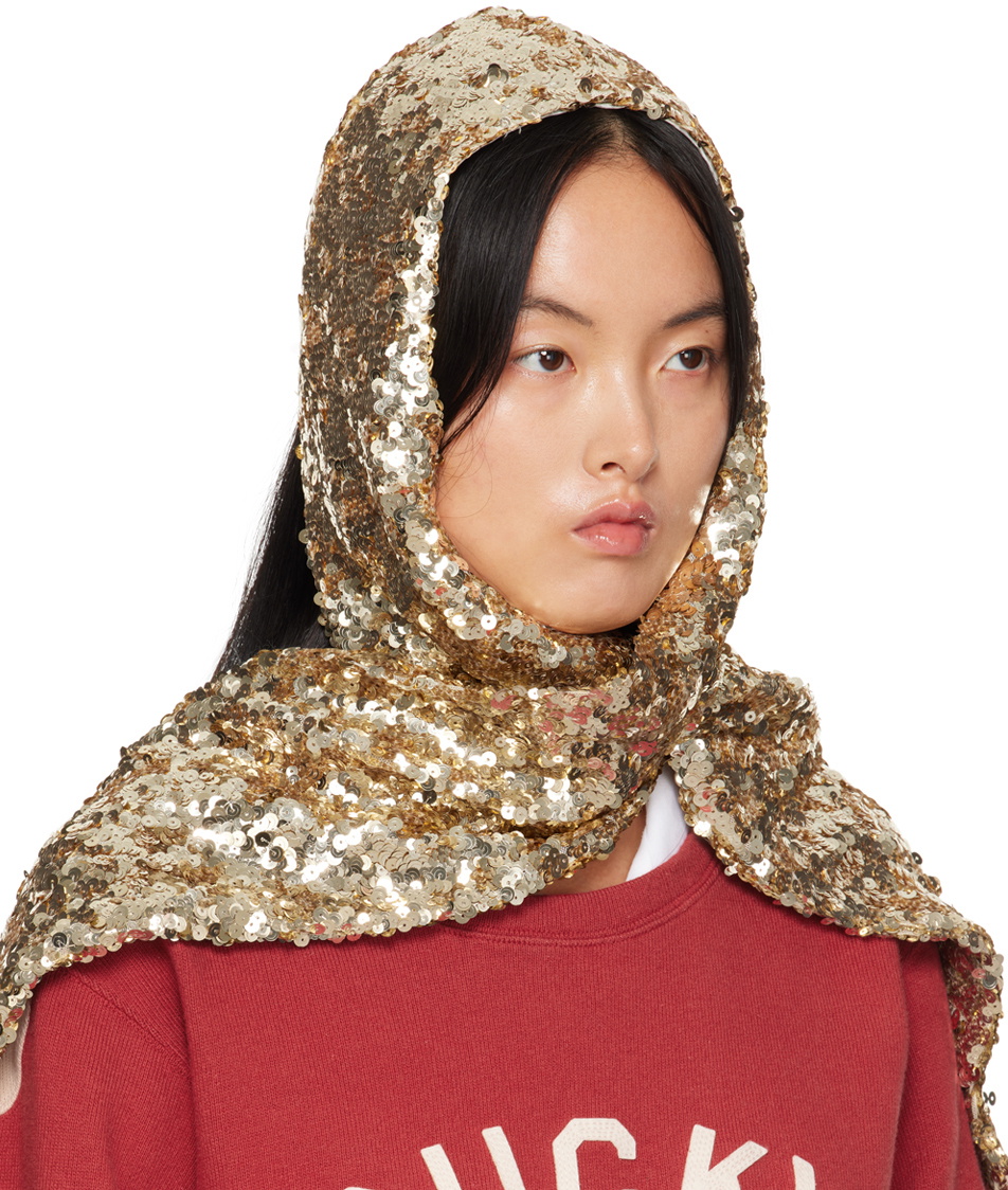 Bode Gold Sequin Driving Hood Bode