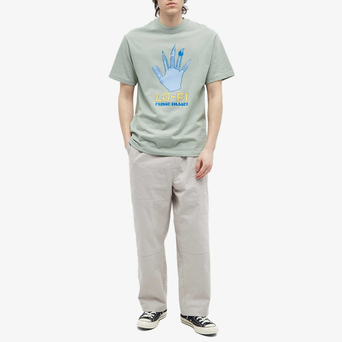 Lo-Fi Men's Fringe Images T-Shirt in Ice Lo-Fi