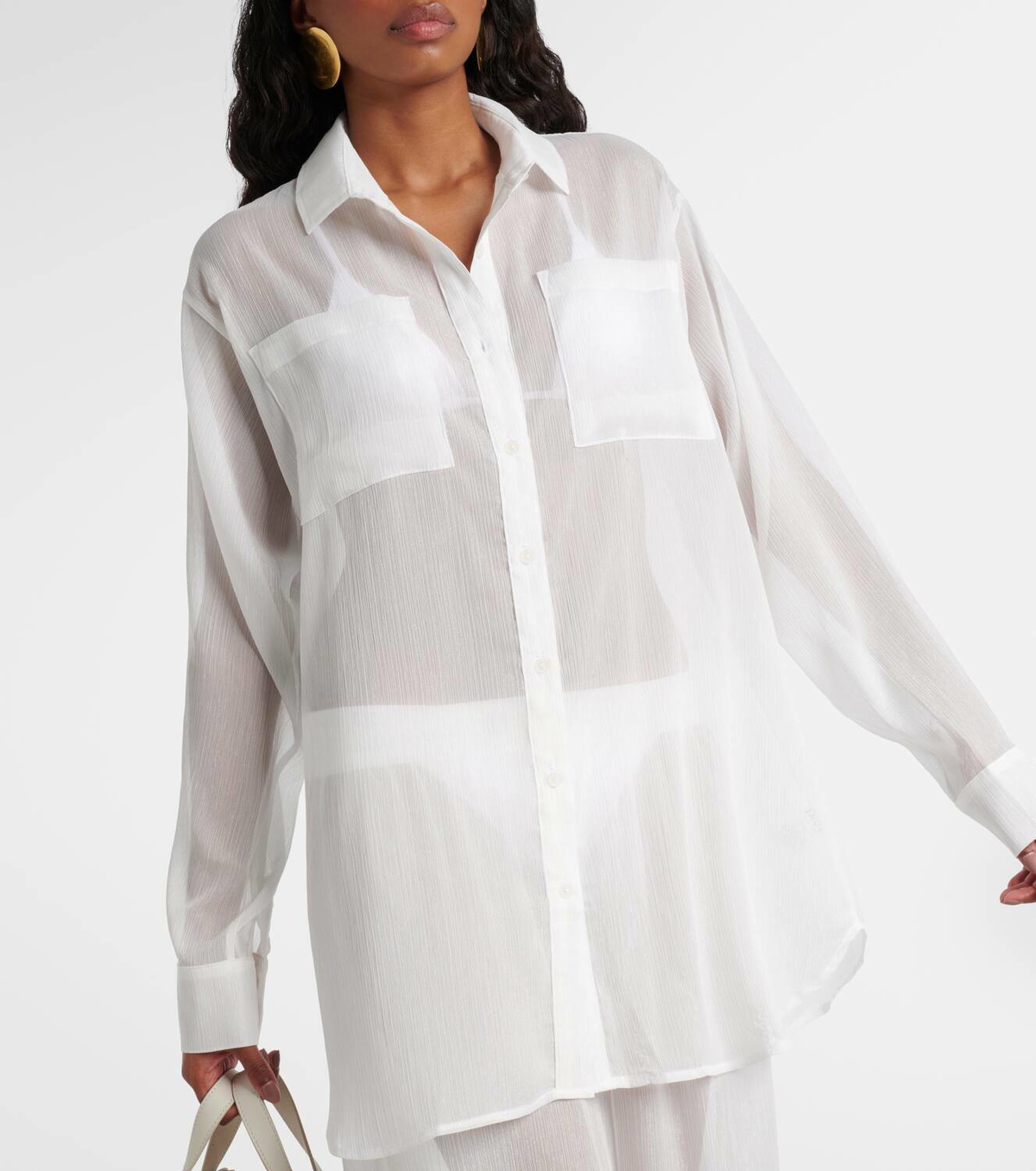 Jade Swim Mika sheer shirt Jade Swim