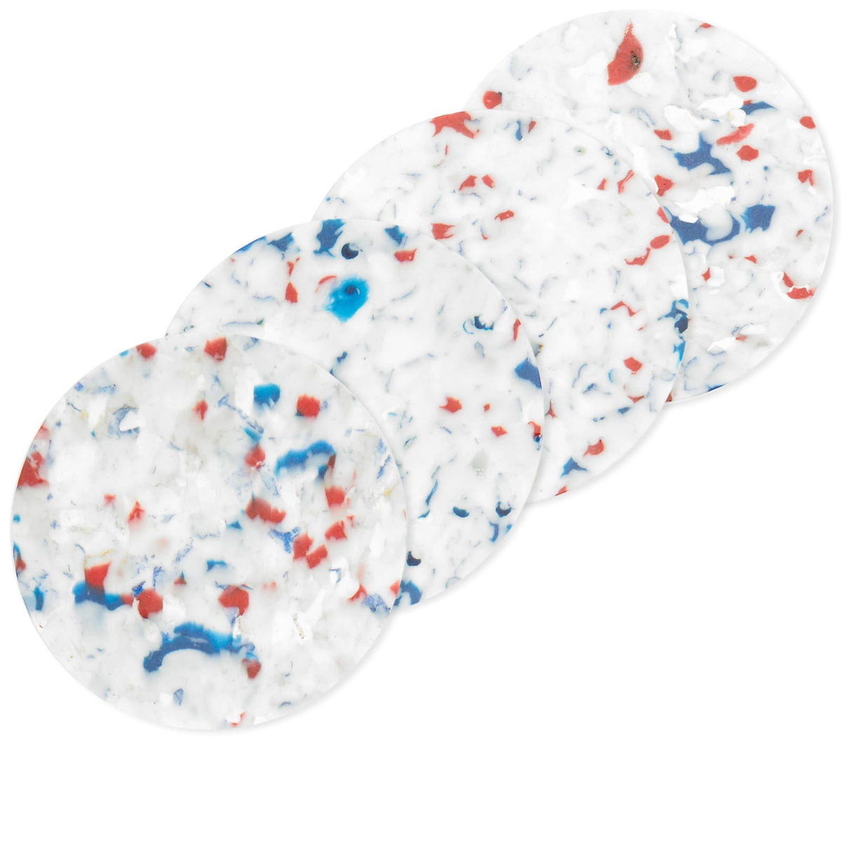 Space Available S.A Coaster - Set Of 4 in White Multi Space Available