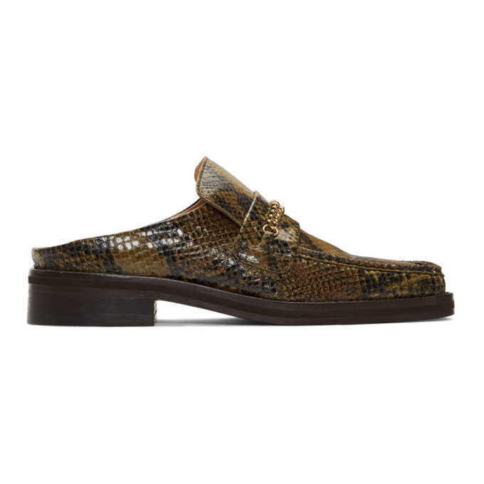 Martine Rose Brown Snake Loafers Martine Rose