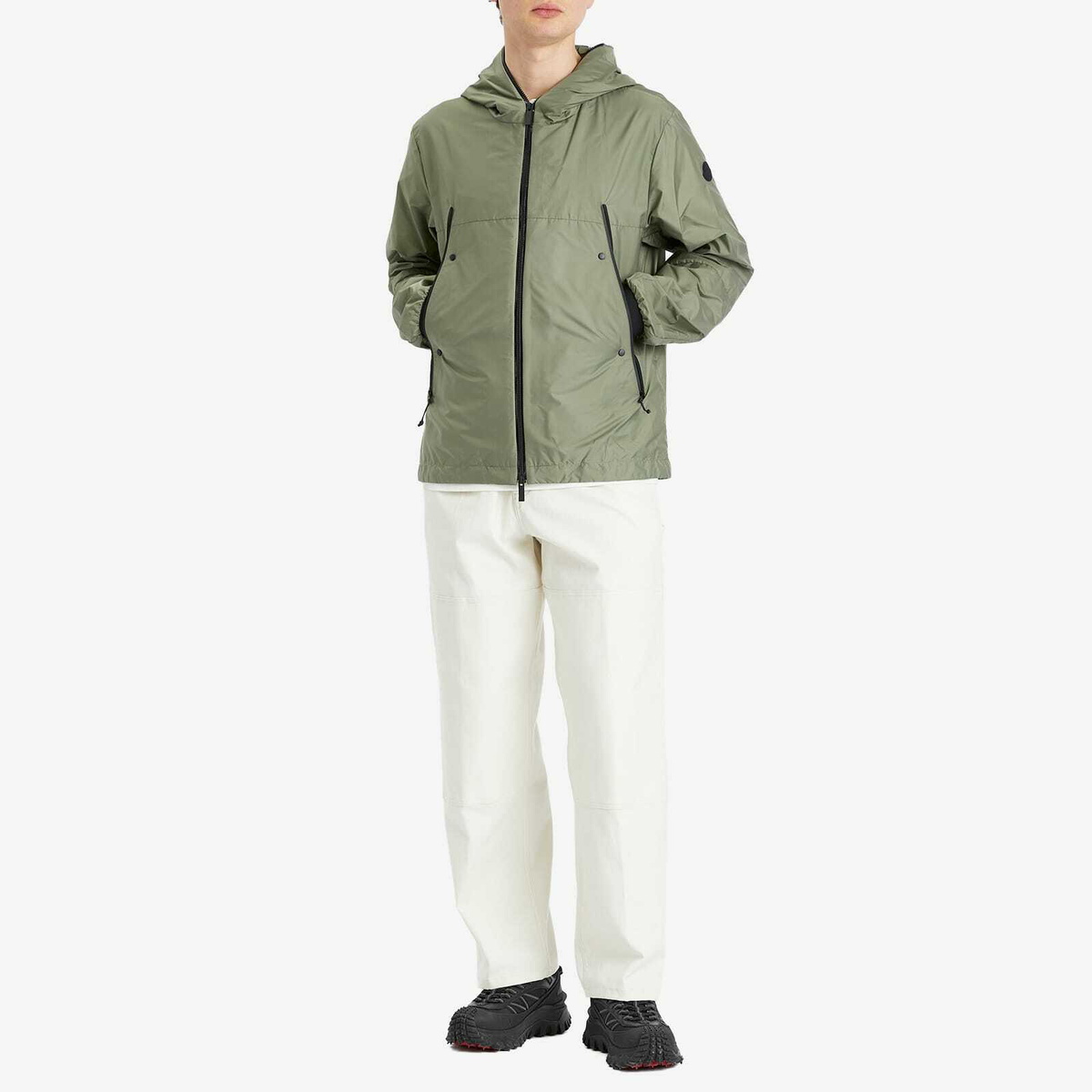 Moncler Men's Junichi Rain Jacket in Green Moncler