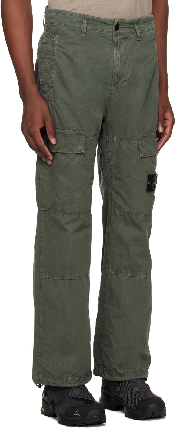 Stone Island Khaki Patch Cargo Pants Stone Island