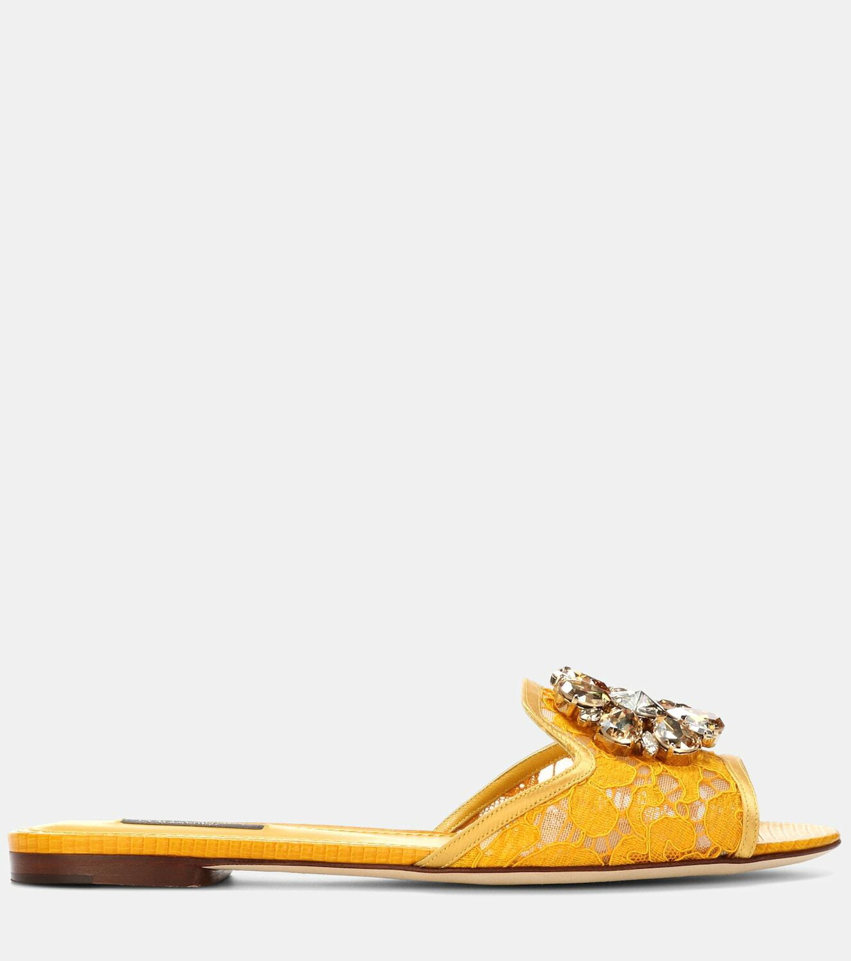 Dolce&Gabbana - Bianca embellished slides Dolce & Gabbana