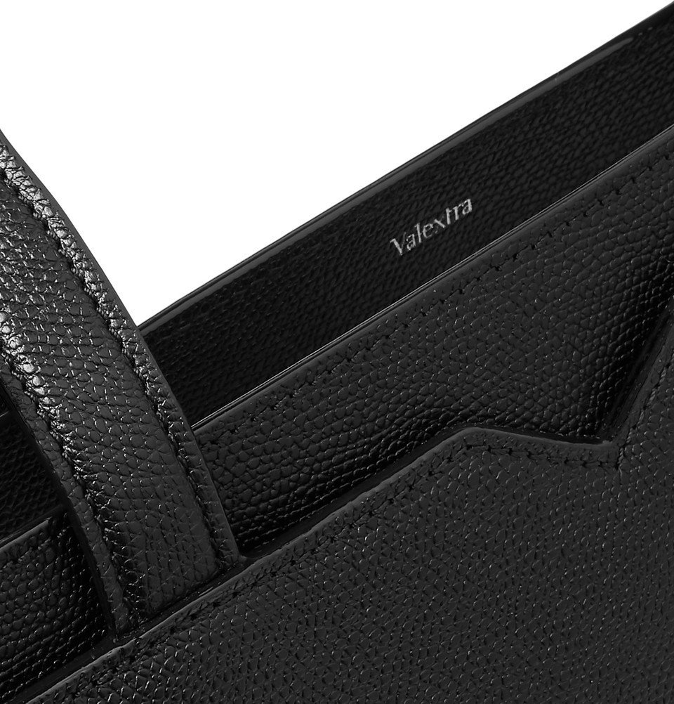 Valextra - Pebble-Grain Leather Tote Bag - Men - Black Valextra