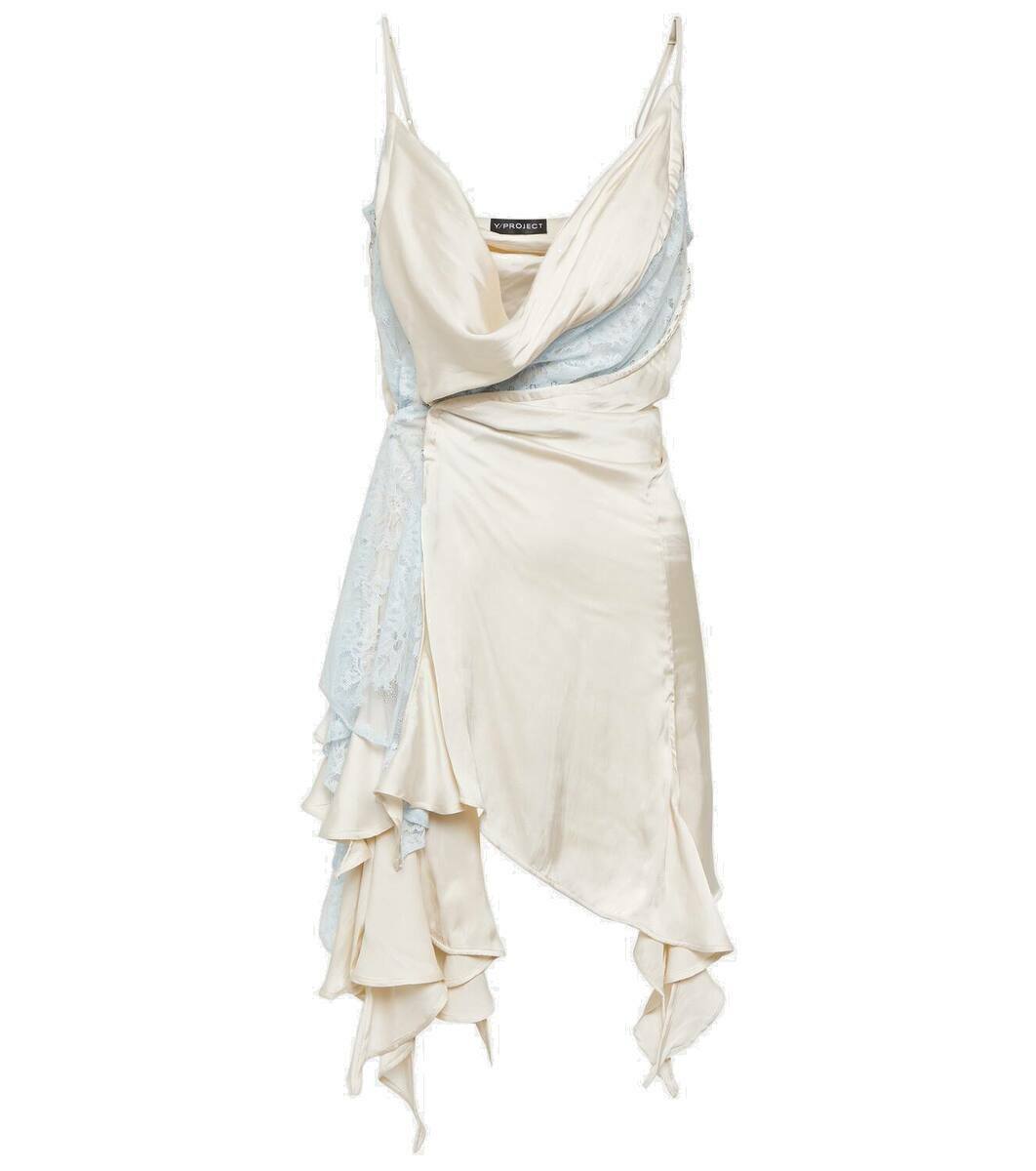Y/Project Lace-trimmed asymmetric slip dress Y/Project
