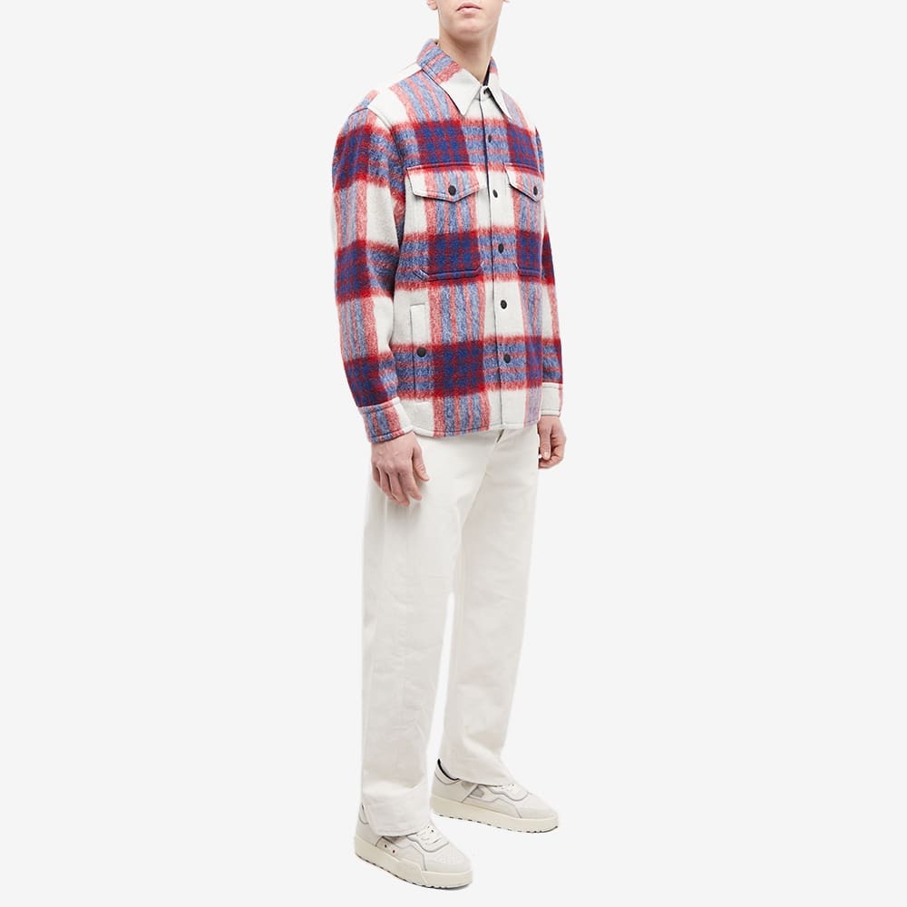 Moncler Grenoble Men's Waier Check Shirt Jacket in Red/White Moncler ...